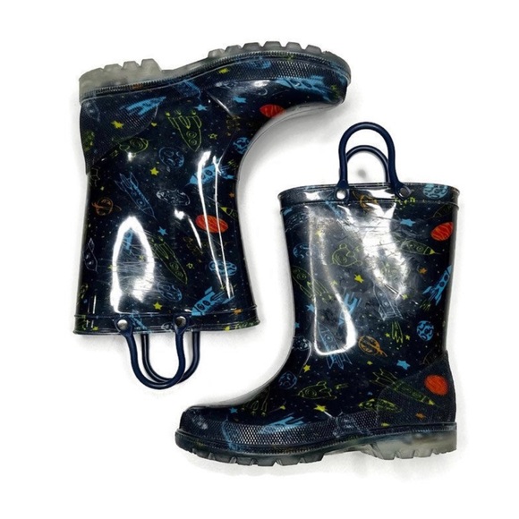 Max + Jake | Shoes | Max Jake Outer Space Lightup Rain Boots | Poshmark